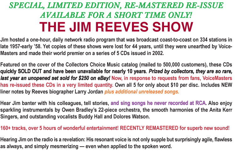 THE JIM REEVES SHOW 5 CD SET